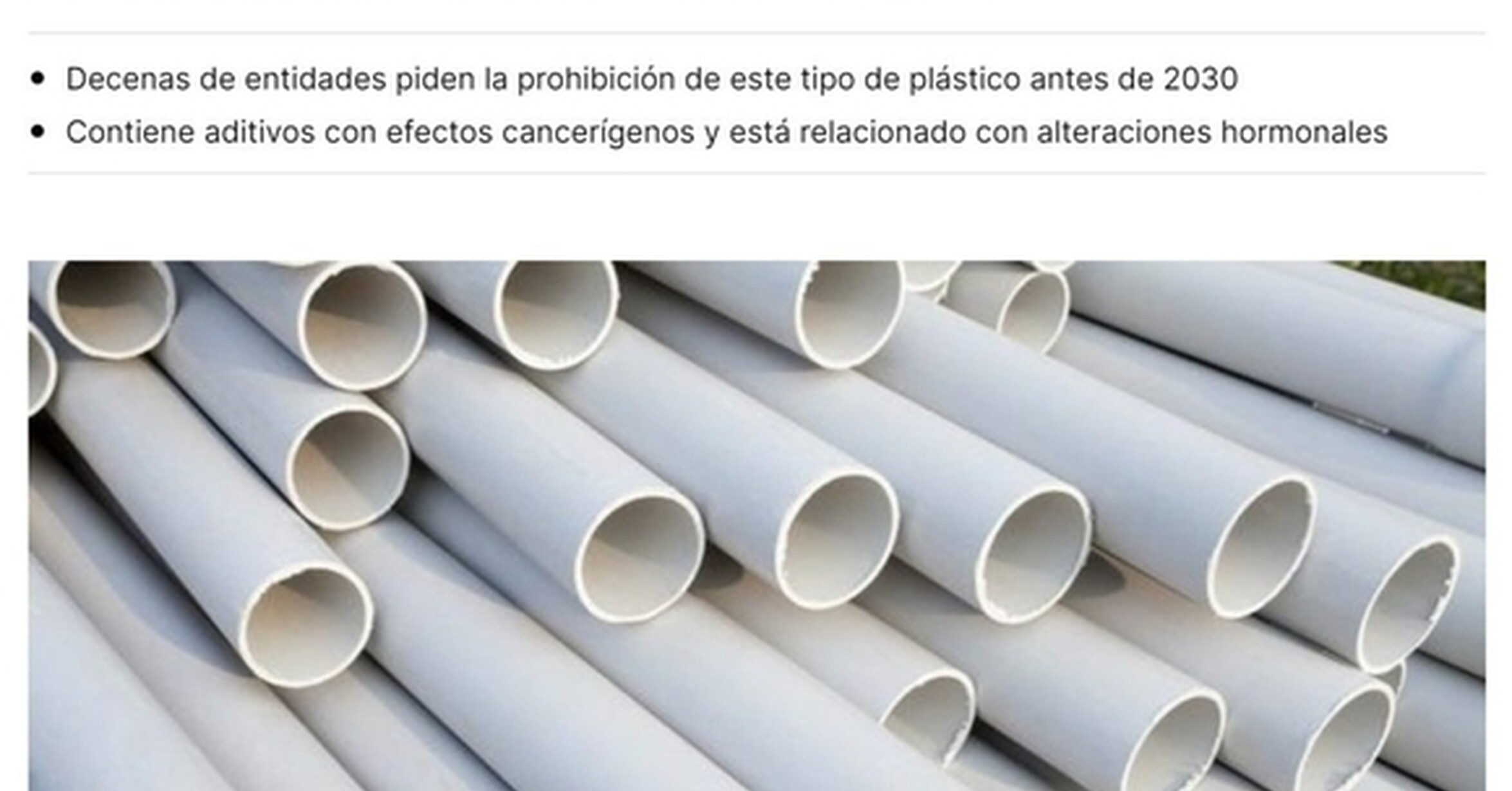¡Cuánta razón! / Confirmada la alta toxicidad del PVC para la salud