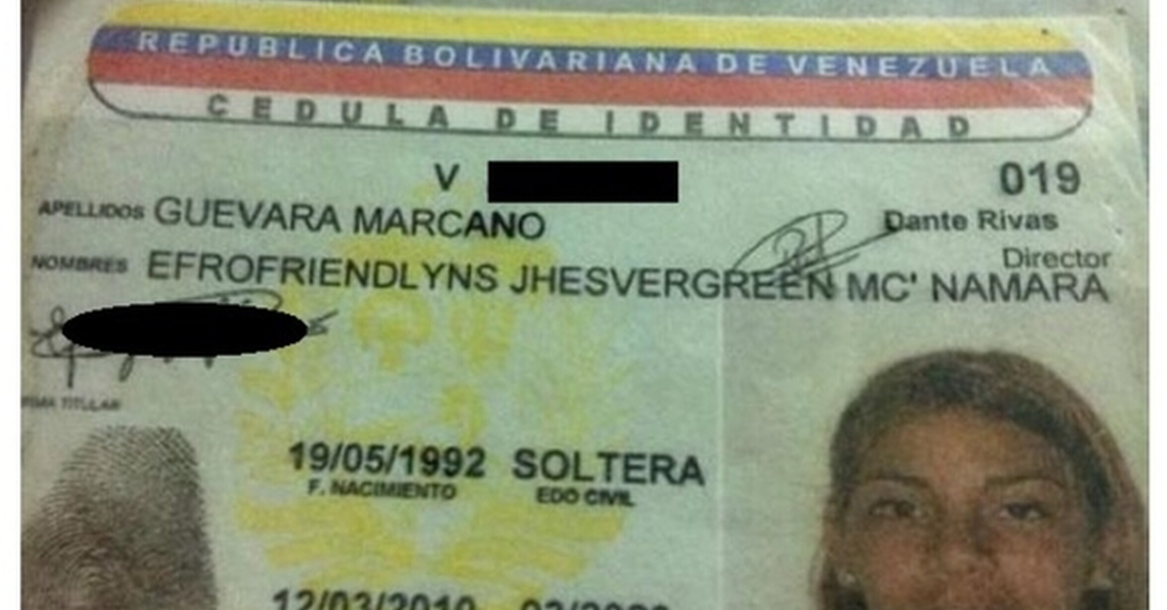 Los nombres venezolanos más raros