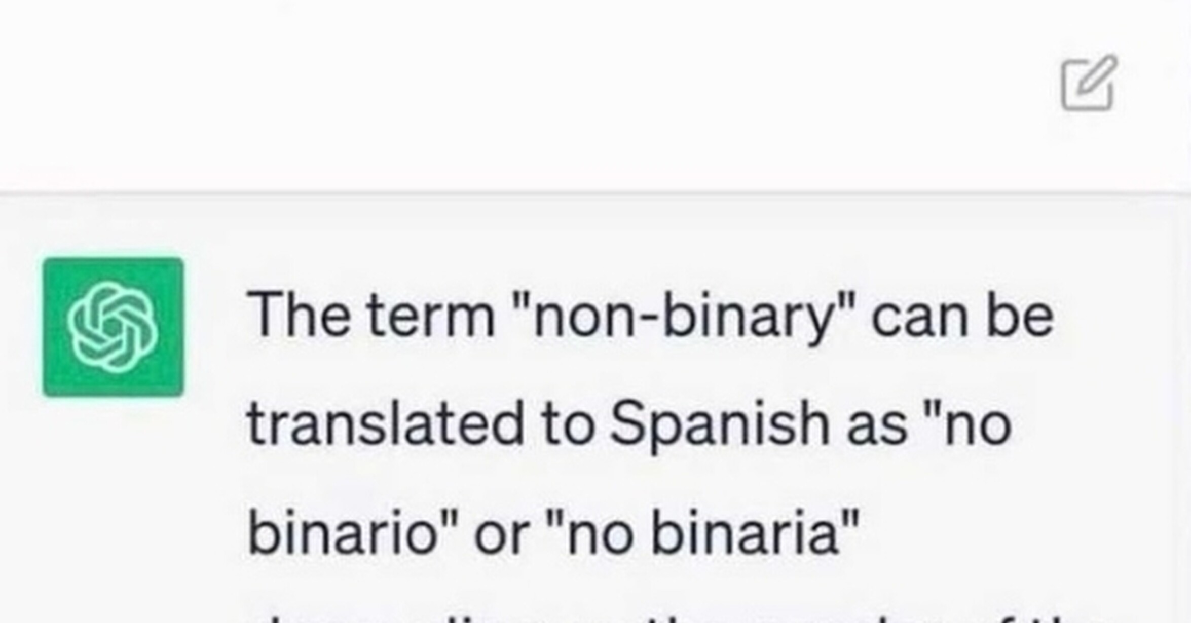 ¡Cuánta razón! / ¿Cómo se dice "no binario" en español?