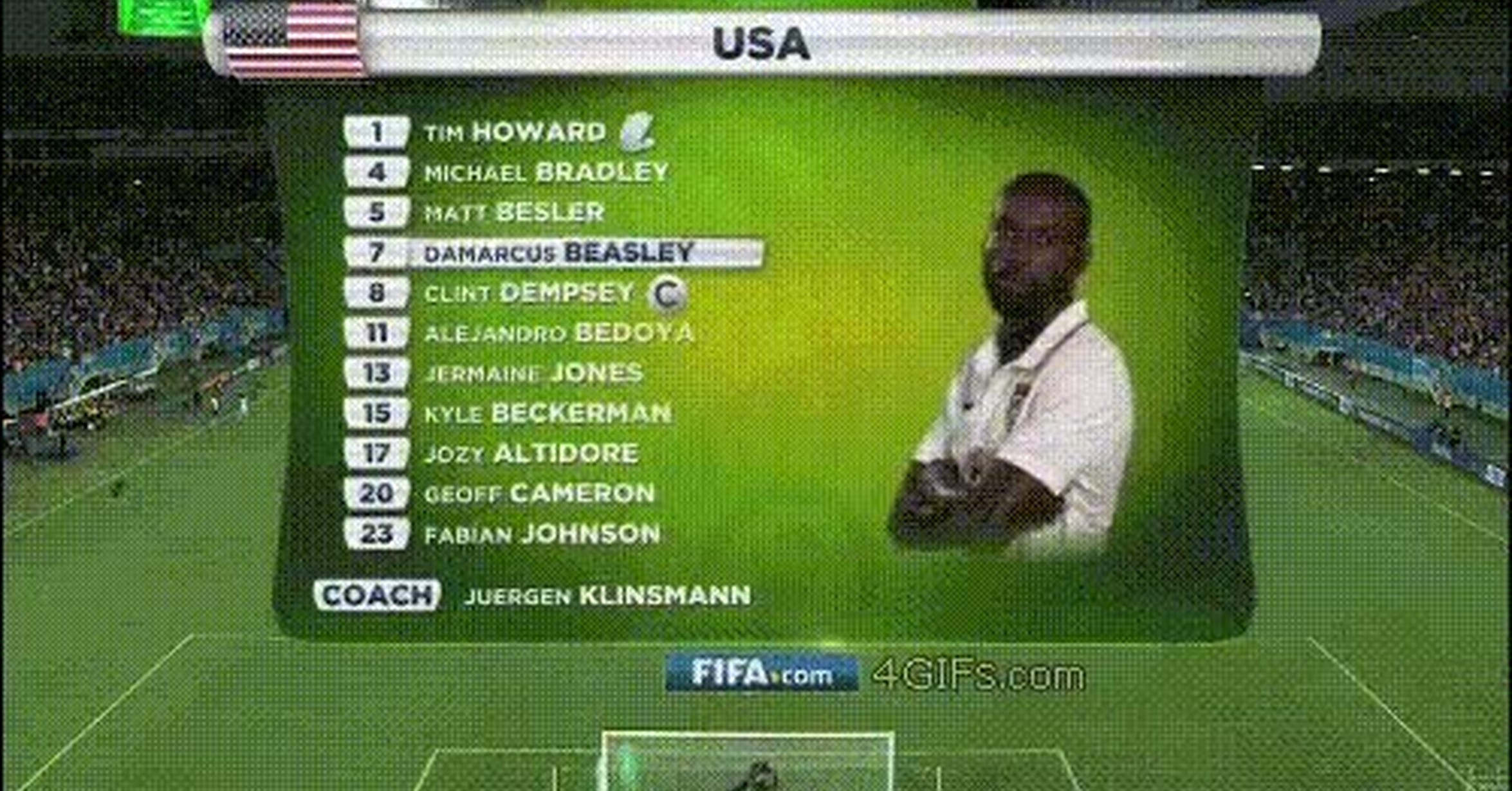 ¡Vaya GIF! / Estás repasando la alineación del partido cuando de repente...