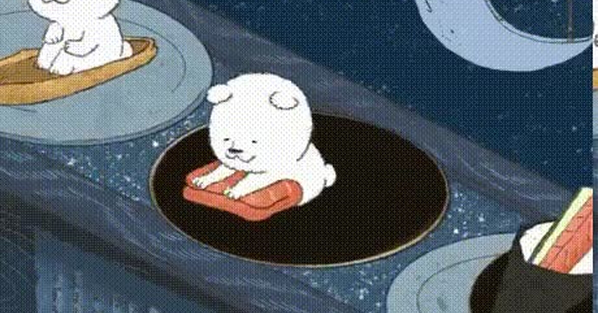 ¡Vaya GIF! / Así se prepara el sushi en un buffet libre. Por Misato