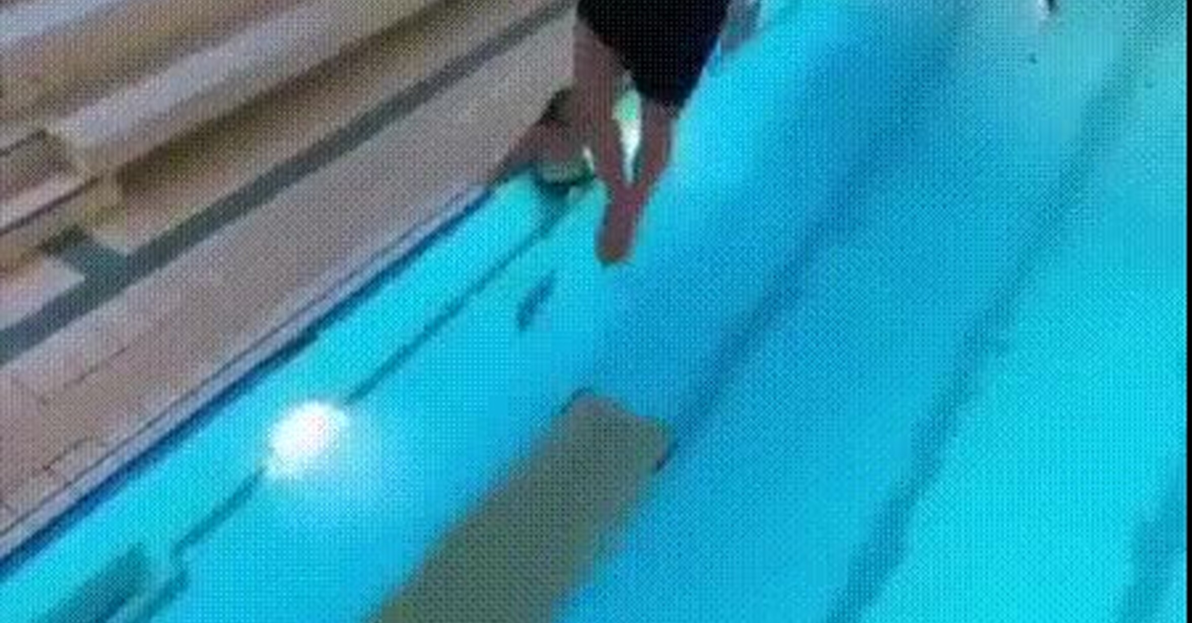 ¡Vaya GIF! / Saltando entre trampolínes de la piscina