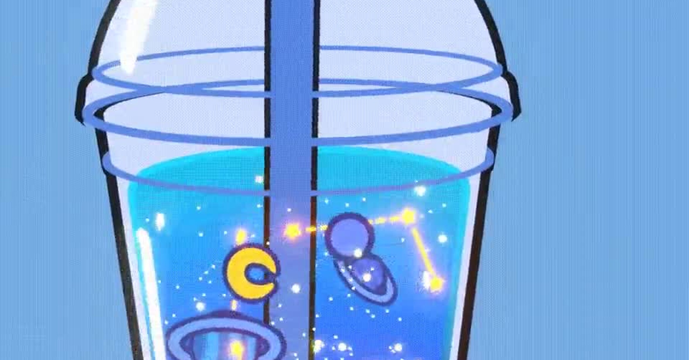 ¡Vaya GIF! / Un bubble tea celestial
