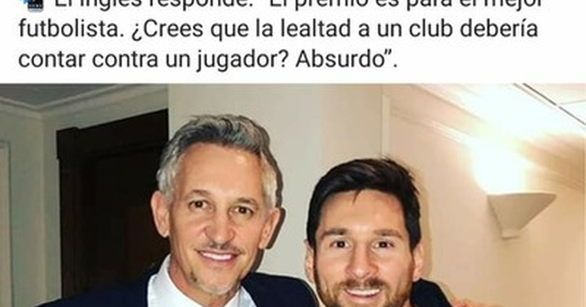 [ MEMEDEPORTES ] Aunque muchos no acepten lo obvio, Gary Lineker lo ...