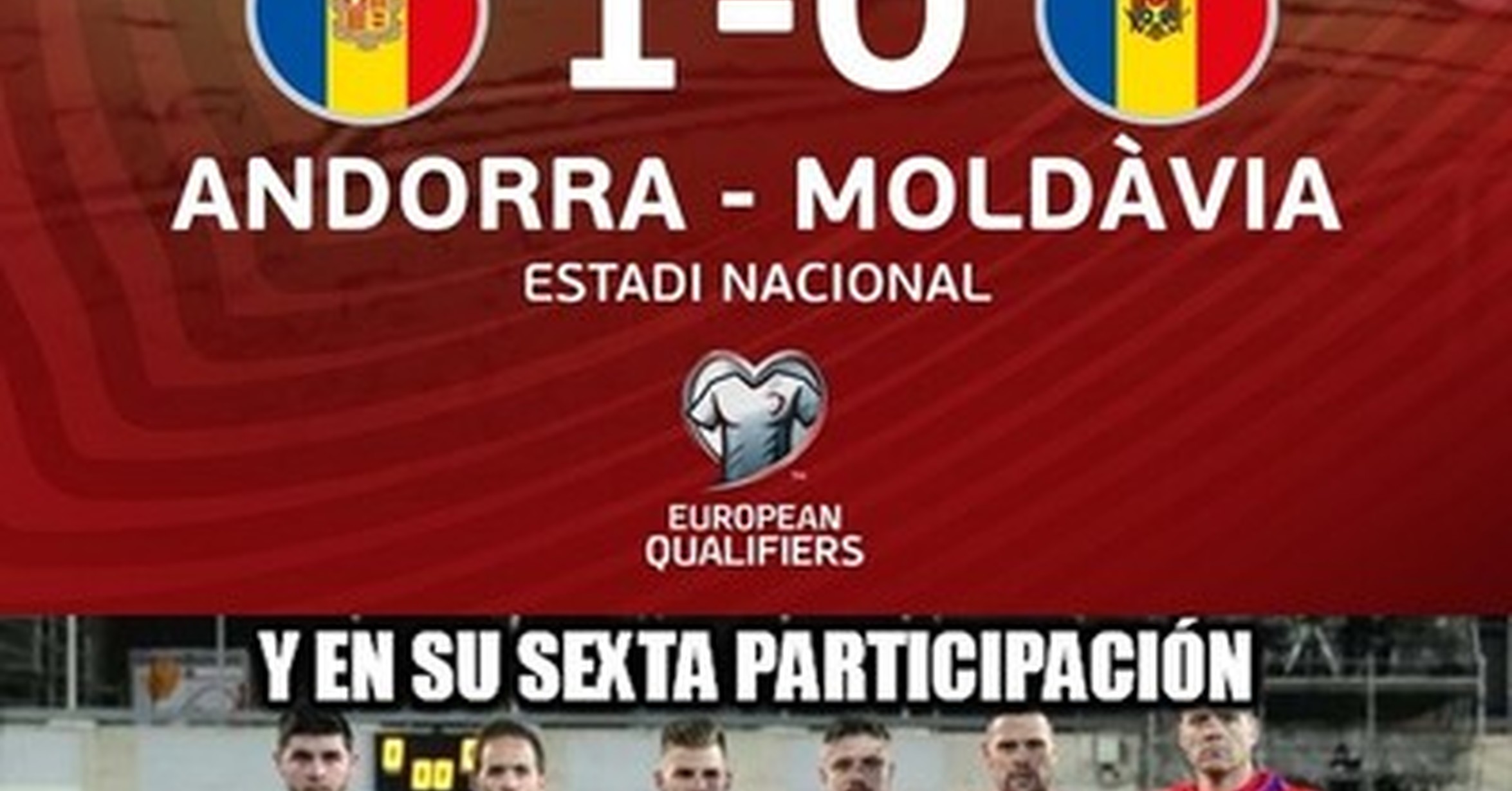 [ MEMEDEPORTES ] Andorra logra estrenarse en una fase previa de Eurocopa