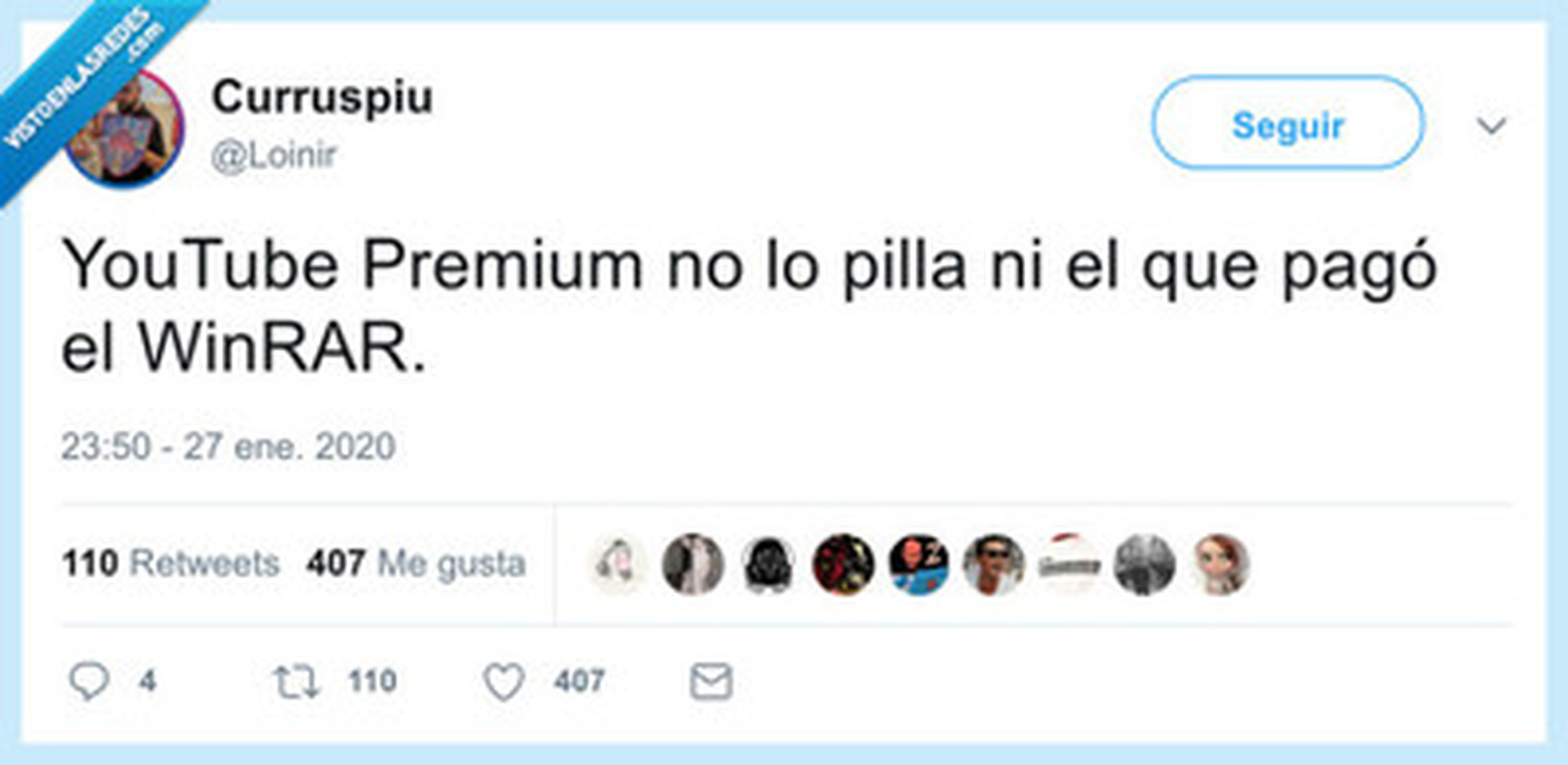 VEF > Visto en las Redes > Parad de dar la turra ya Youtube, por @Loinir