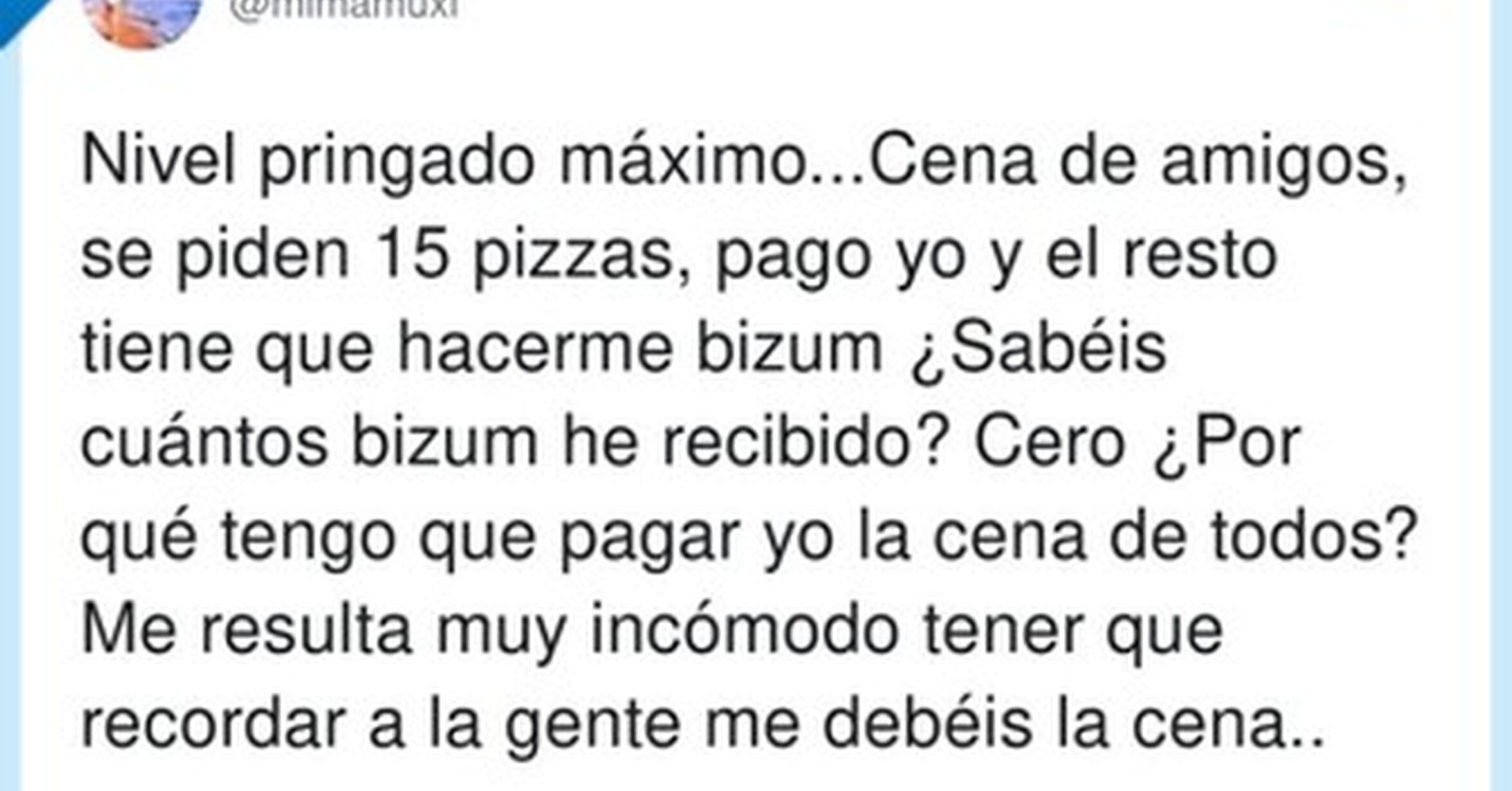 VEF > Visto en las Redes > En todo grupo hay un pringado, por @mimamuxi