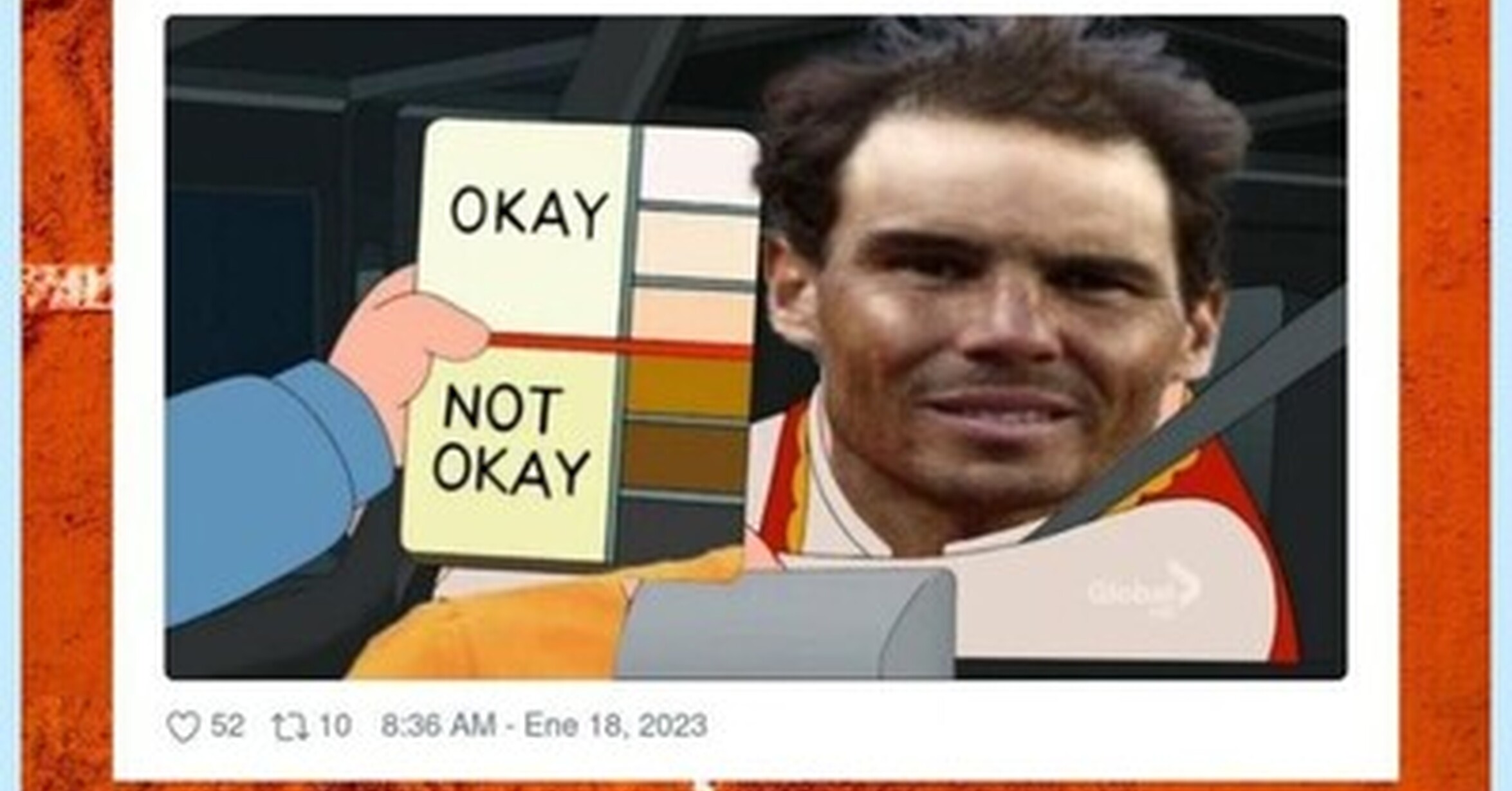 VEF > Visto en las Redes > Rafa Nadal aparece con media cara negra y ...