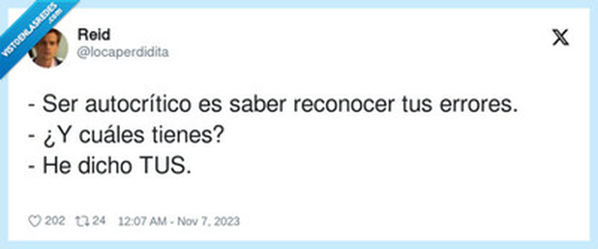 VEF > Visto en las Redes > La autocrítica, por @locaperdidita