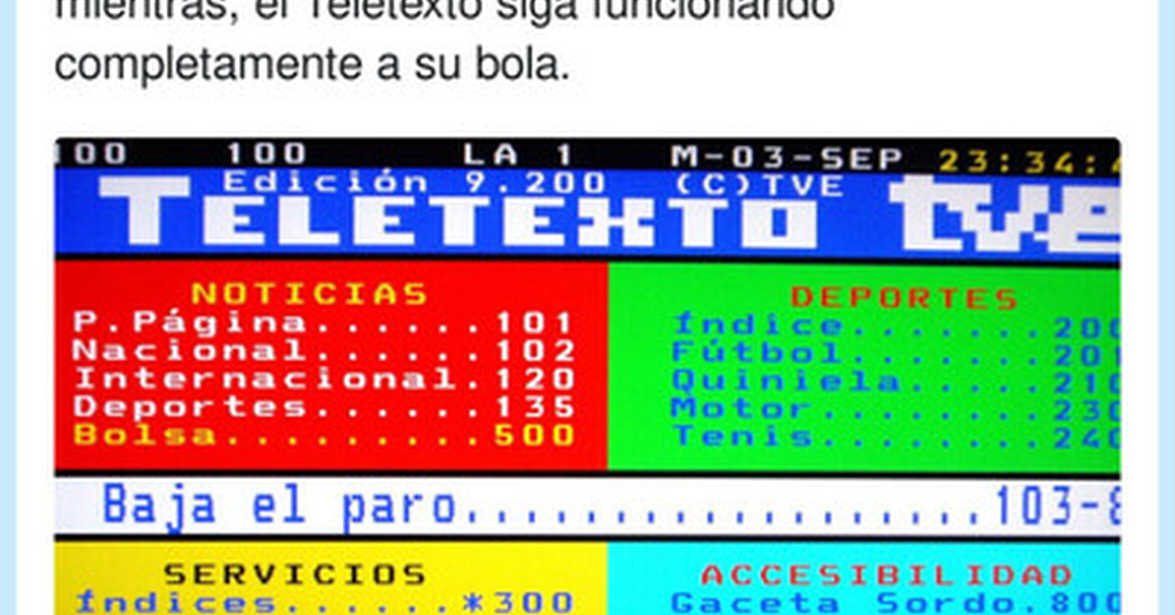 VEF > Visto en las Redes > Teletexto forever., por @SantiLiebanaR