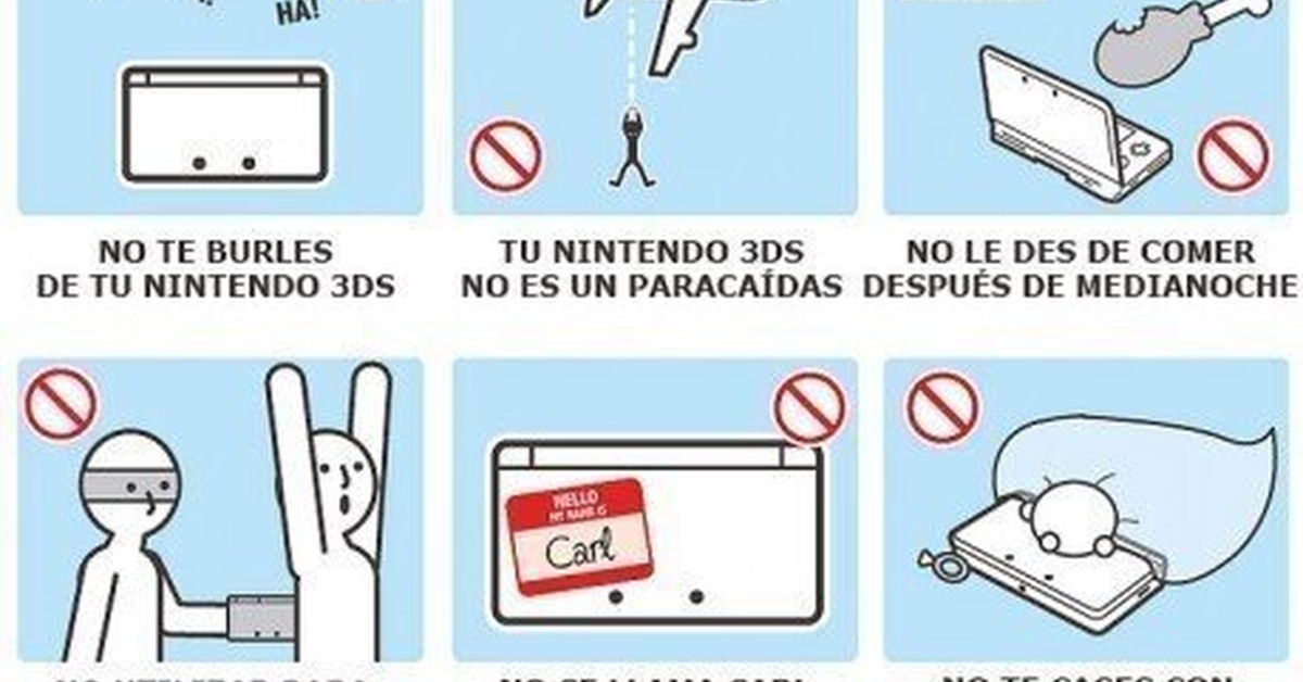NINTENDO 3DS - Y su peculiar manual de instrucciones