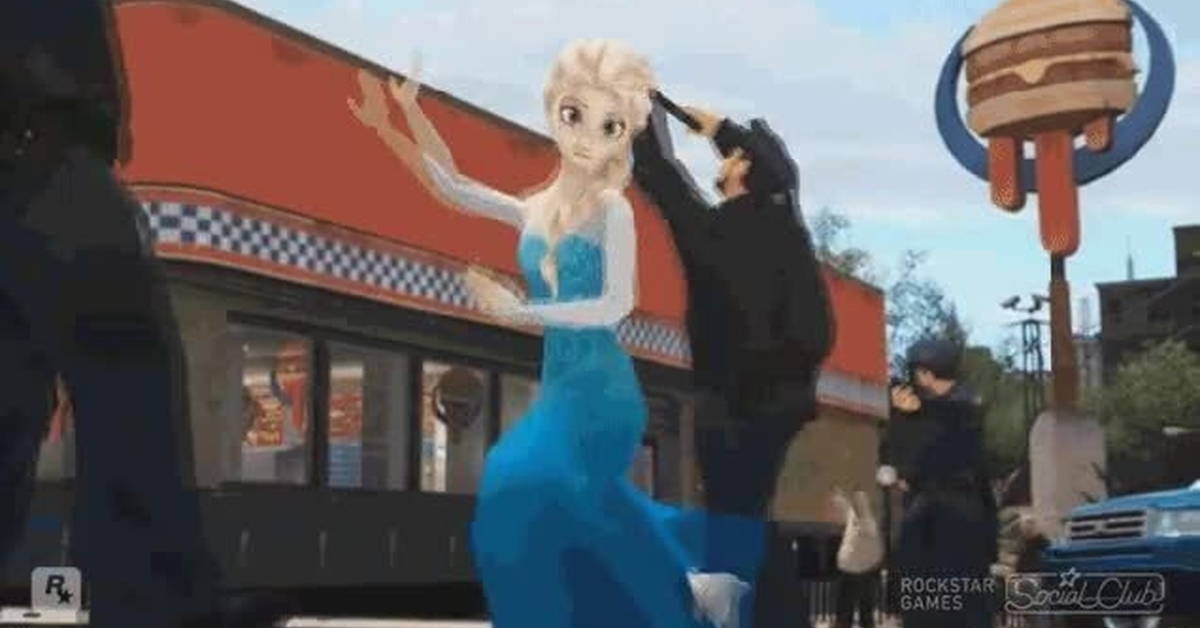 GIF: ¿Kingdom Hearts? Nah, lo que se lleva ahora es Disney Thief Auto