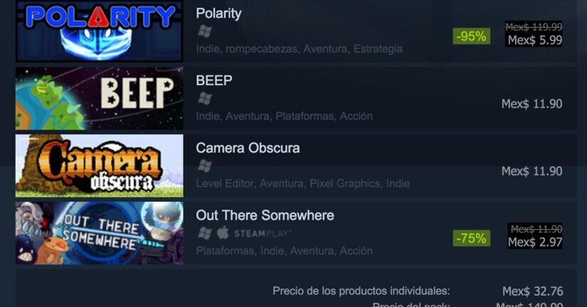Steam y sus Bundles