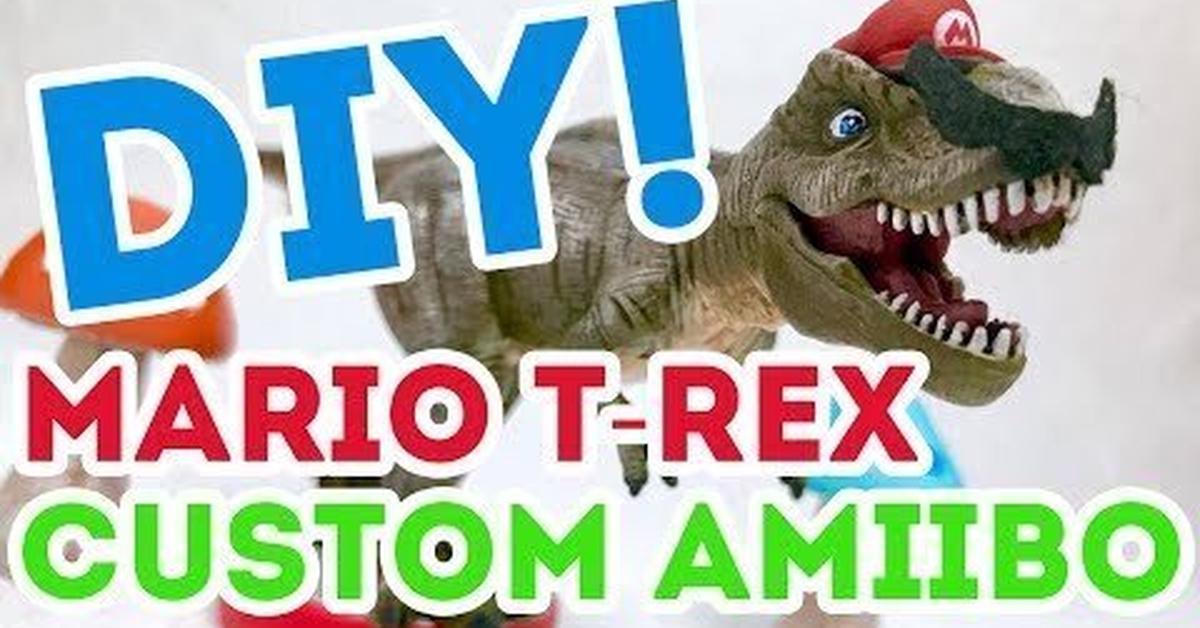 Crea su propio amiibo de un T-Rex para Super Mario Odyssey