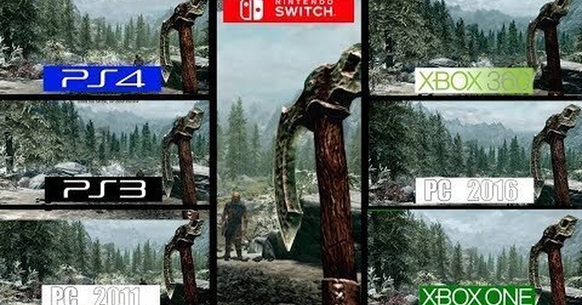 Comparando las versiones de Skyrim en Switch y en el resto de versiones