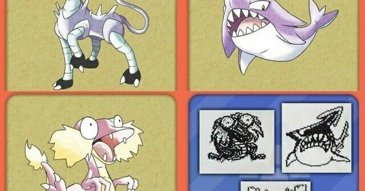 3 Pokémon de la primera generación dibujados con el estilo de Ken Sugimori