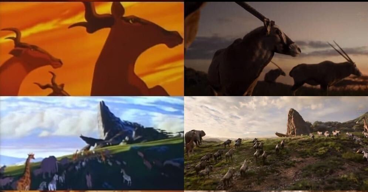 Comparando las escenas más míticas del tráiler de El Rey León