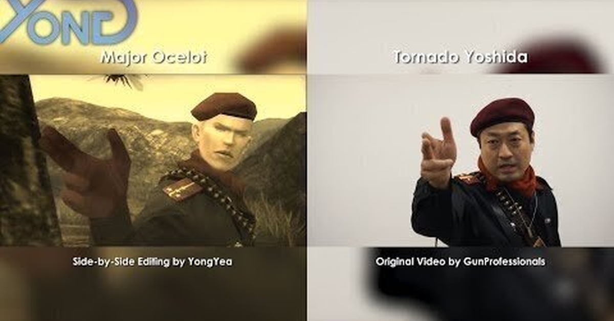 LADO A LADO: Revolver Ocelot y su actor de movimiento, Tornado Yoshida.