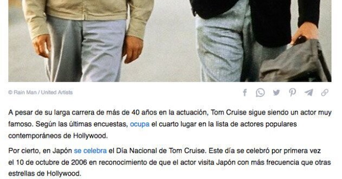 GALERÍA: 9 curiosidades de Tom Cruise que te harán verlo de forma distinta