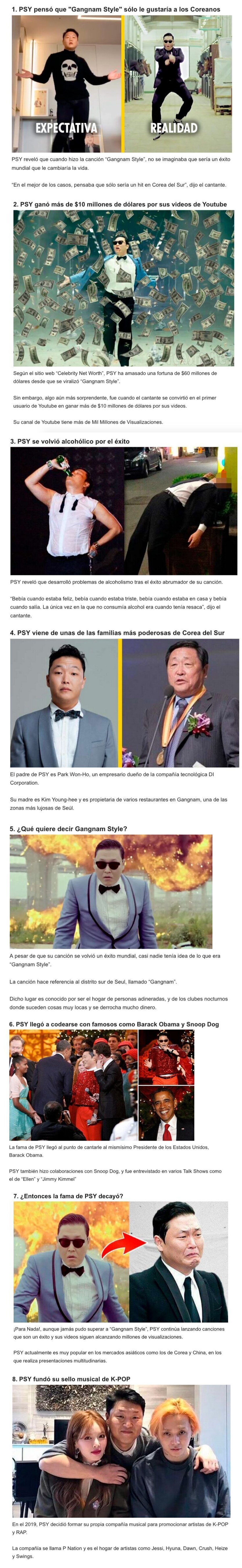 Top 6 memes de psy