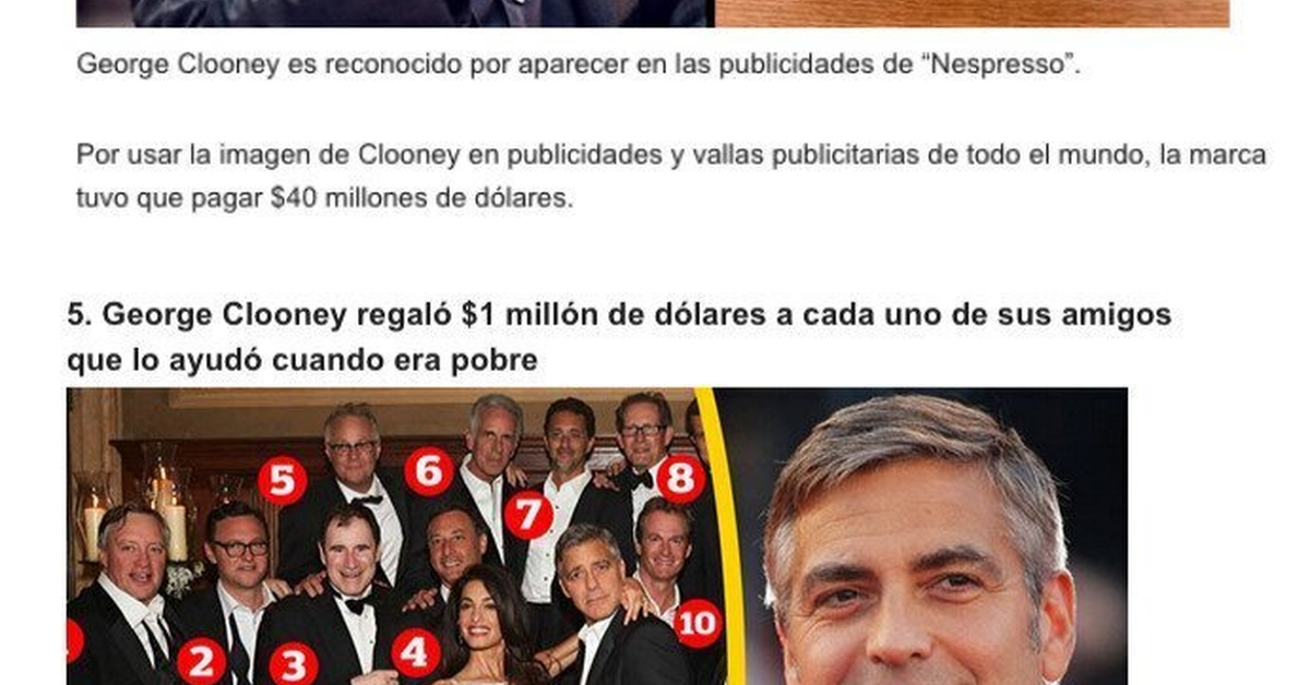 GALERÍA: 10 curiosidades sobre la “Millonaria Fortuna” de George Clooney y sus excéntricas compras