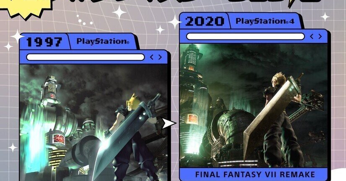 Comparación de los gráficos de Final Fantasy 7. 1997 VS 2020