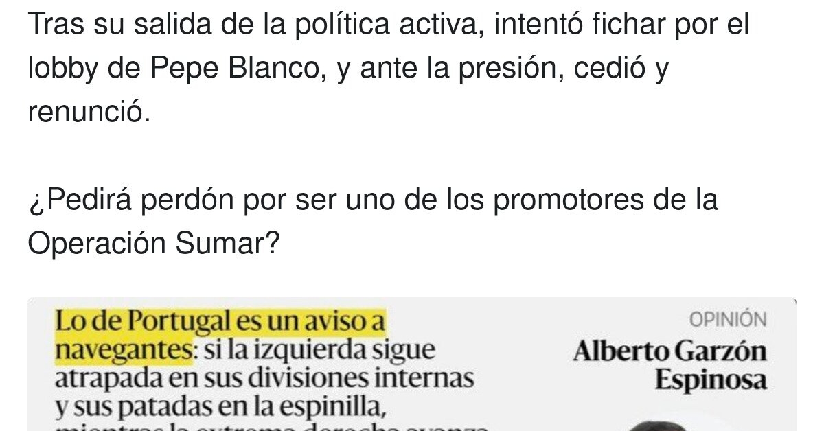 Alberto Garzón debería dar más ejemplo